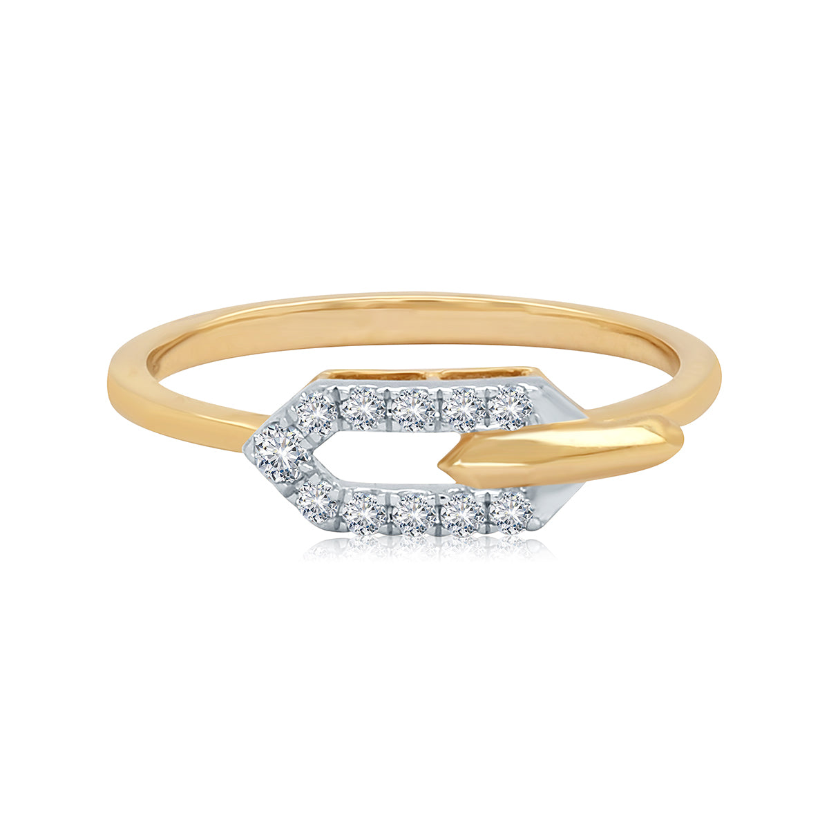Debonair Diamond Ring in 14kt Yellow Gold | Feminine Elegance – Diamondtree Jewels