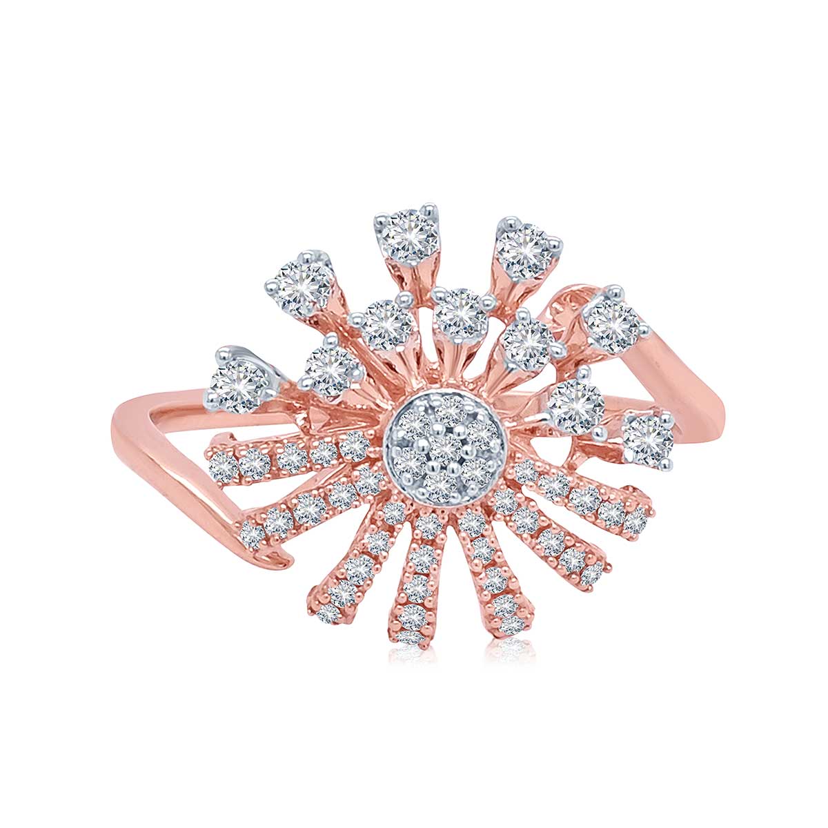 Vivacious Whimsy Diamond Ring in 14kt Rose Gold - Festive Elegance – Diamondtree Jewels