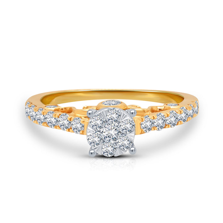 Square Shaped Diamond Ring - Geometric Elegance in 18kt White Gold ...