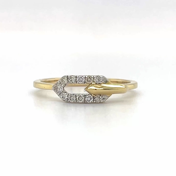 Debonair Diamond Ring in 14kt Yellow Gold | Feminine Elegance – Diamondtree Jewels